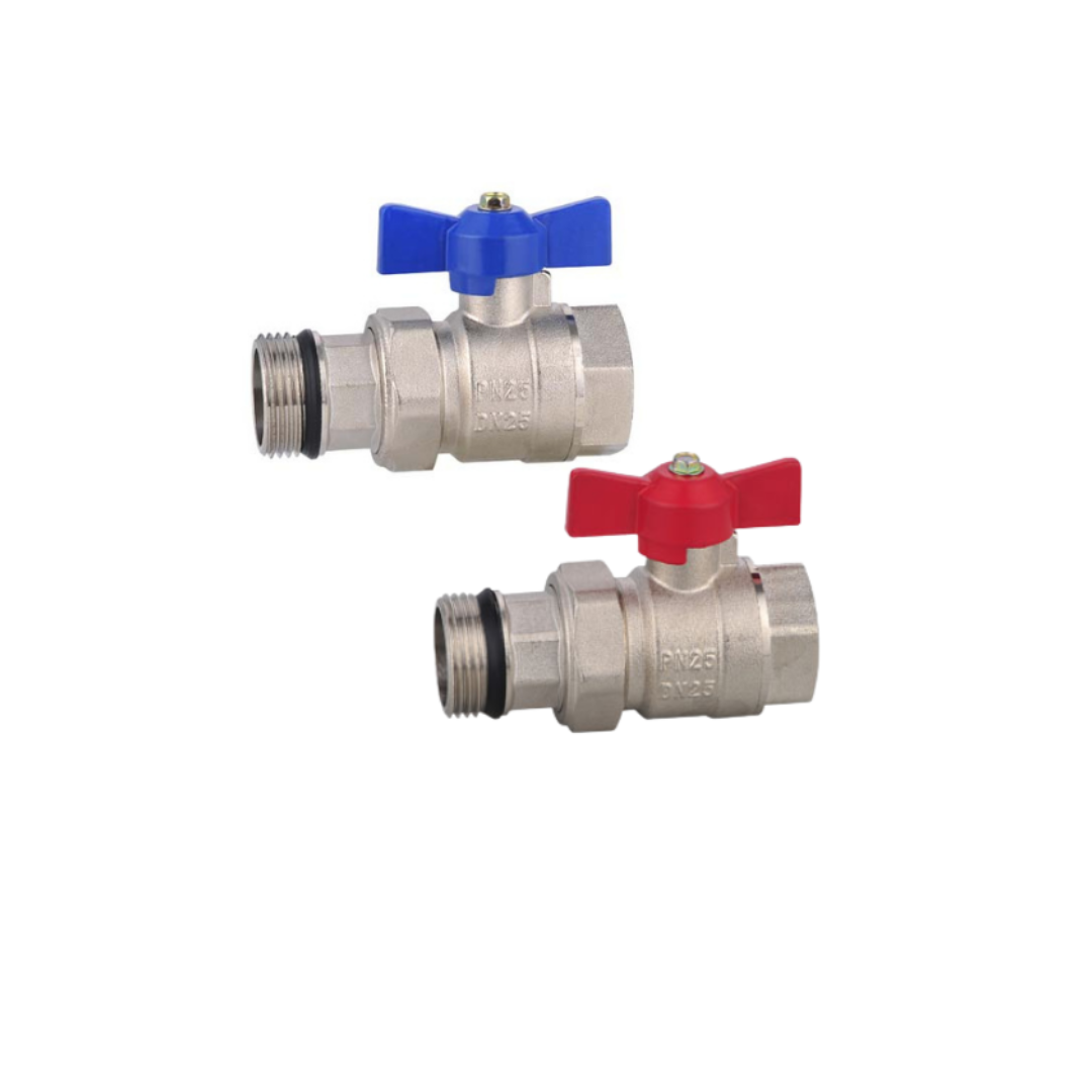 Amber Manifold Ball Valves Red + Blue Pair | Amber Underfloor Heating